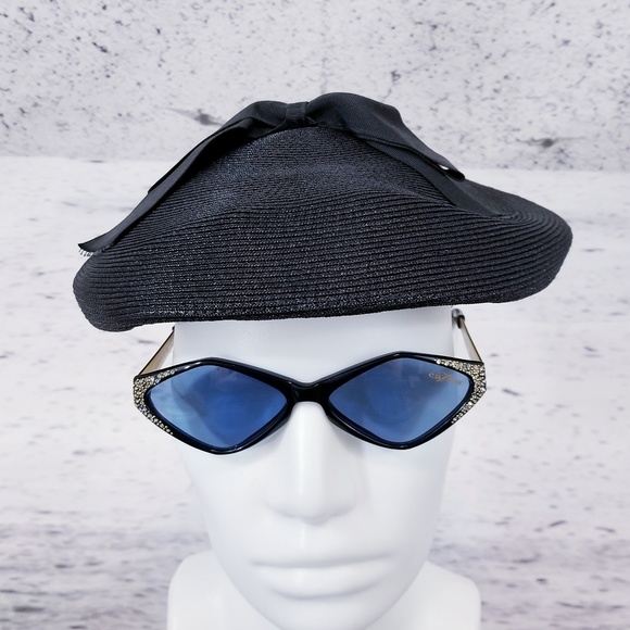 Vintage | Accessories | Vintage 95s Kutz Black Retro Hat | Poshmark